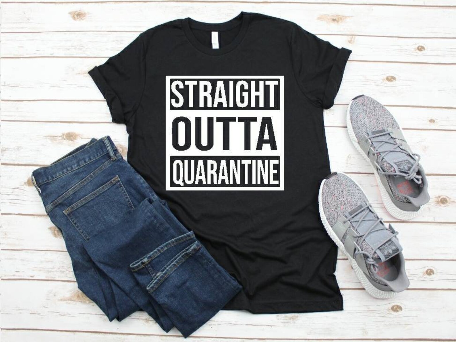 Straight Outta Quarantine Shirt, Social Distancing Tee, Social ...