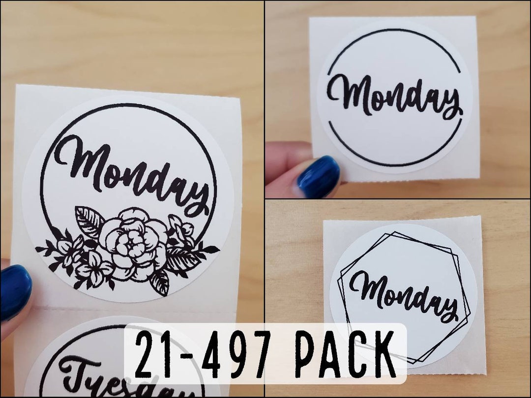 DAYS of the WEEK Labels, Classroom Decals, Teacher Blackboard, Weekday ...