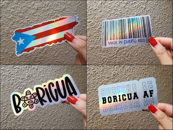 Holographic Boricua Made in Puerto Rico Boricua AF | Etsy