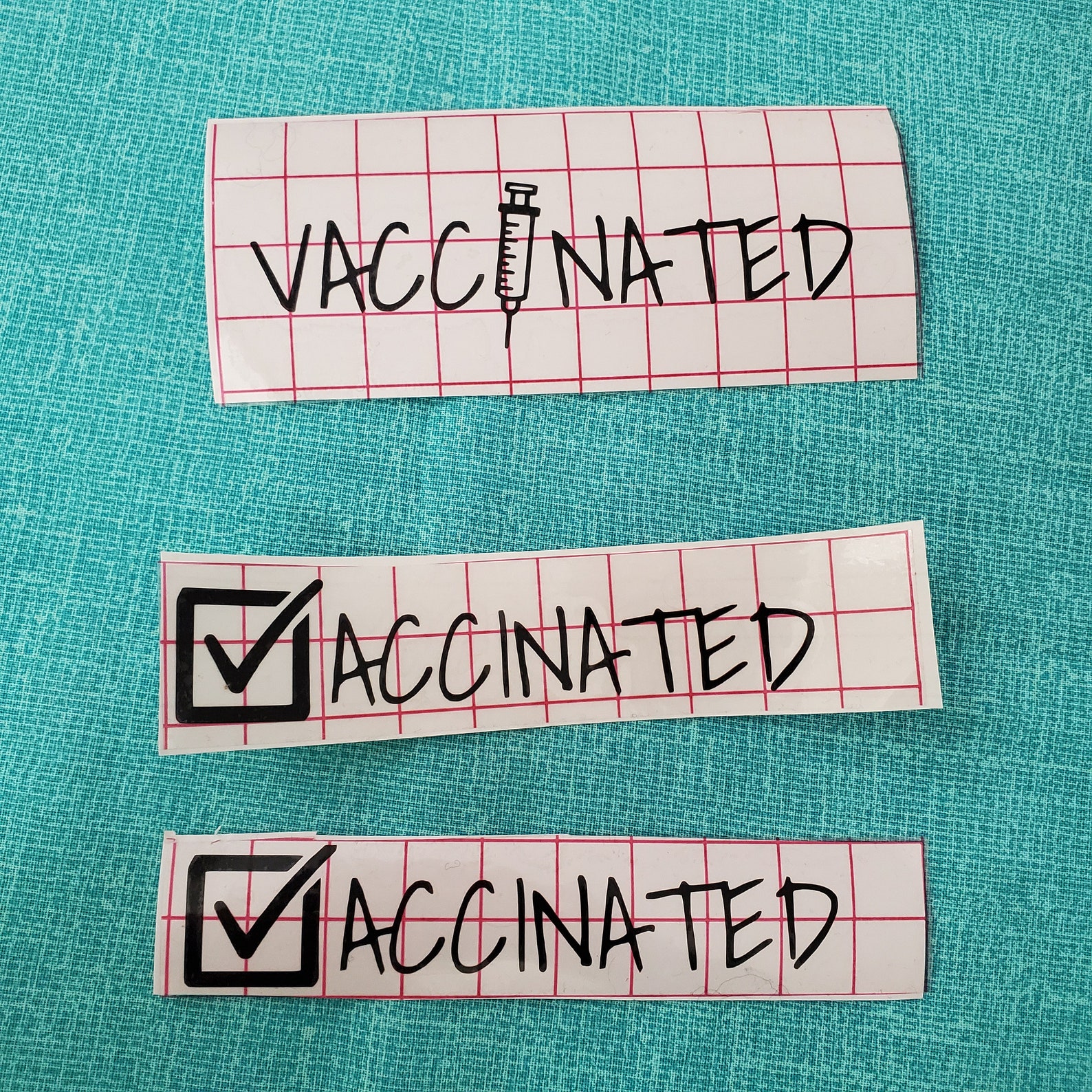 Vaccinated, Vaccines, Immunization Stickers, Permanent Waterproof to ...