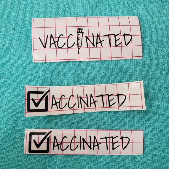 Vaccinated Vaccines Immunization Stickers Permanent - Etsy