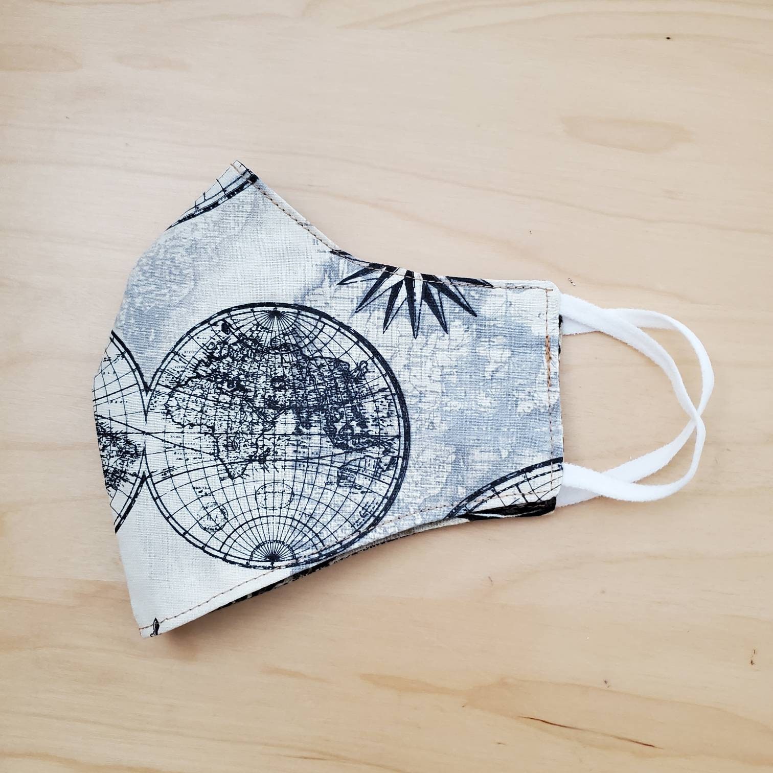 Vintage World Map Reversible Reusable Washable Cotton Face Mask - Etsy