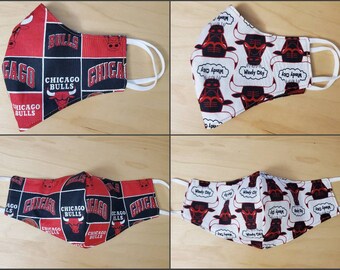 Chicago Bulls Face Mask - Etsy