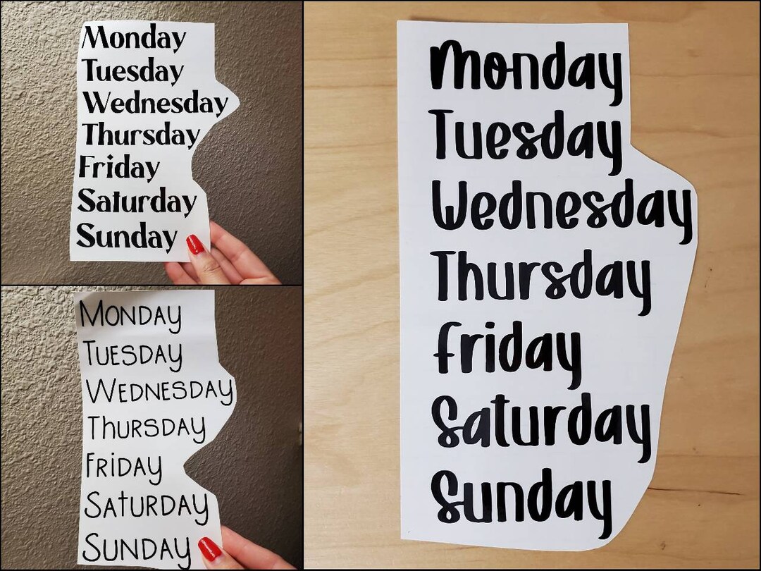 DAYS of the WEEK Labels | Classroom Decals | Teacher Blackboard ...
