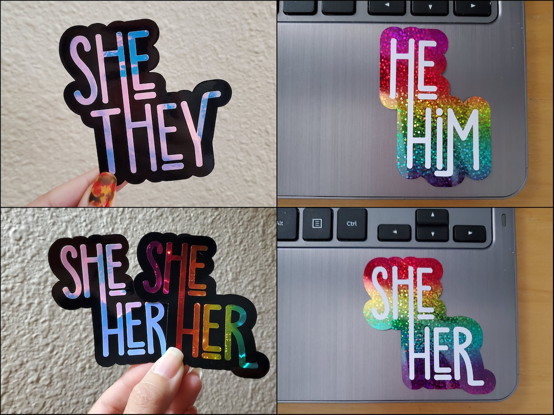 Holographic Pronouns She/her, He/him, They/them, Gender Inclusive ...