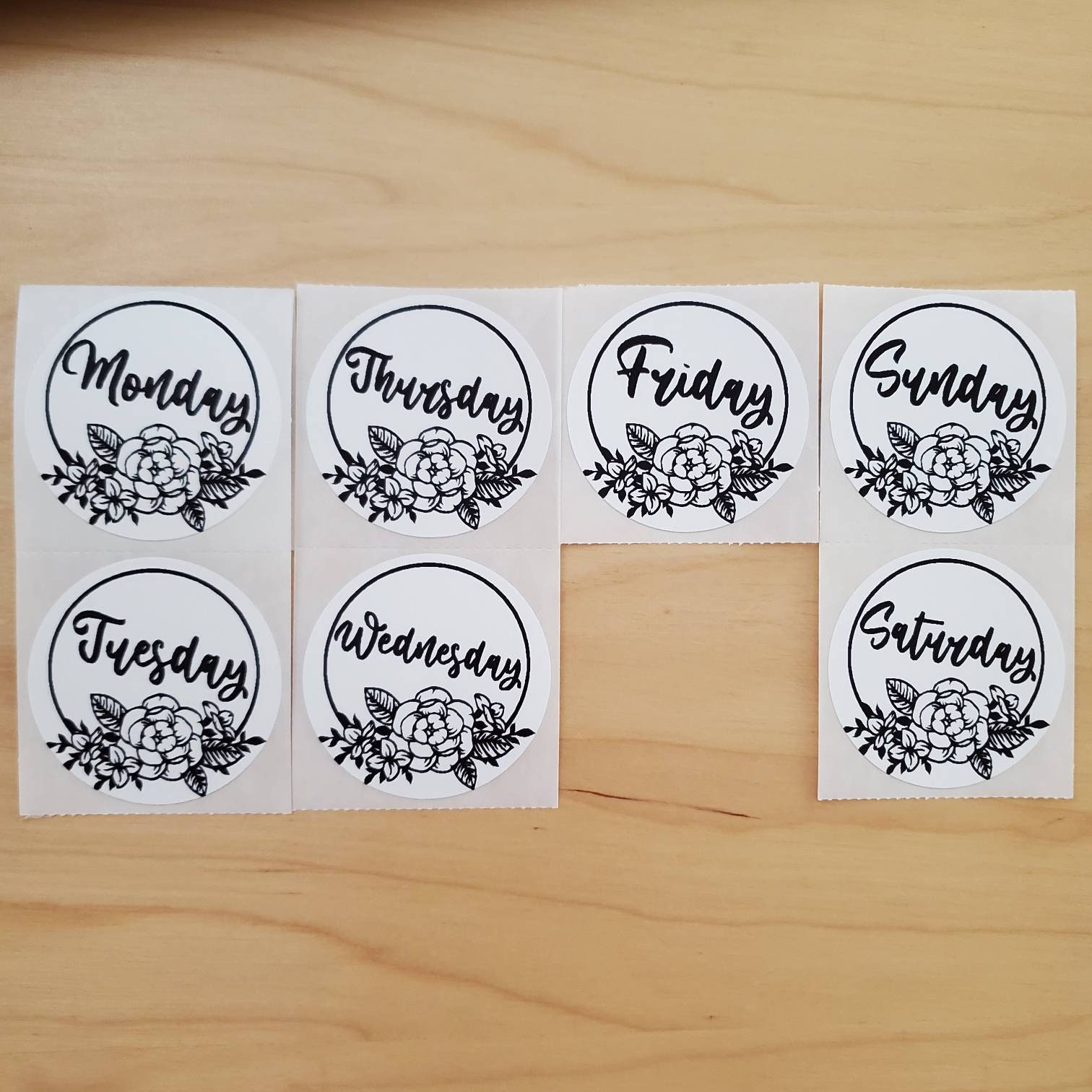 DAYS of the WEEK Labels Classroom Decals Teacher - Etsy