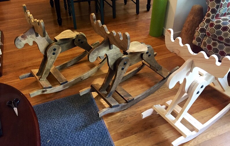 Rocking Horse style Rocking Moose | Etsy