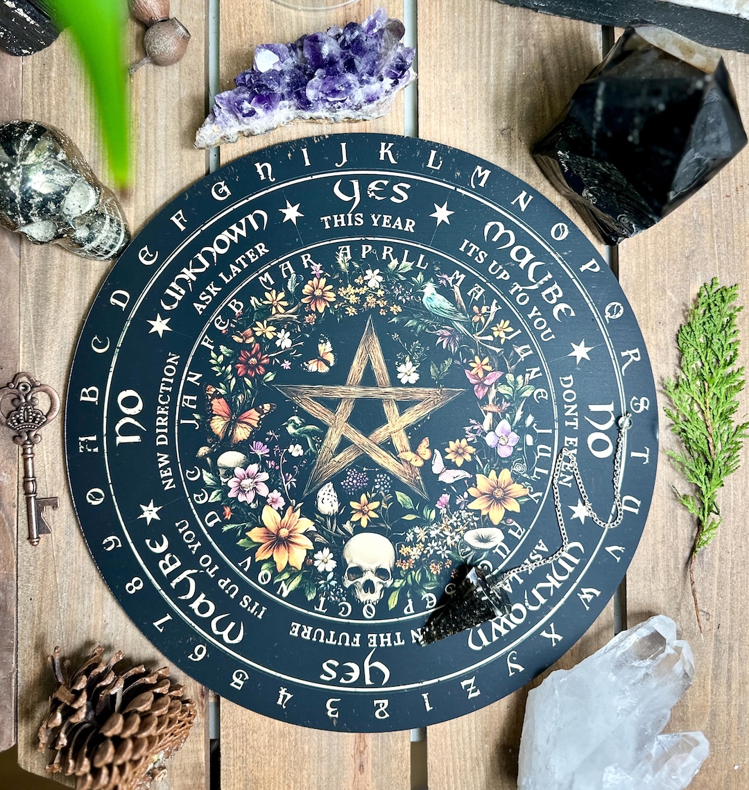 Pentagram | Spirit | Divination | Pendulum Board | Sacred Altar | Wicca ...
