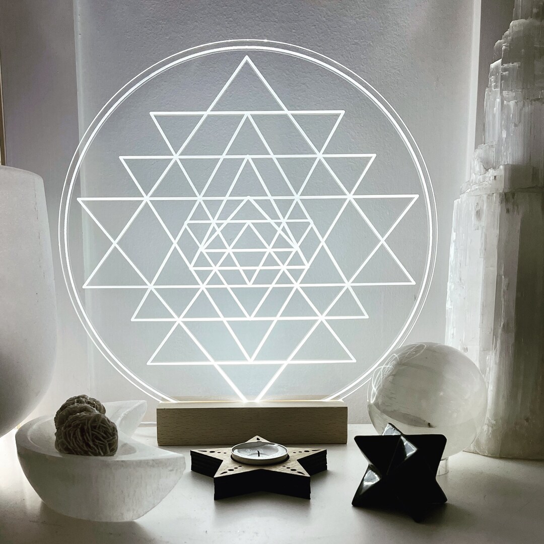 Sri Yantra Optional Led Light Embrace This High Vibrational - Etsy