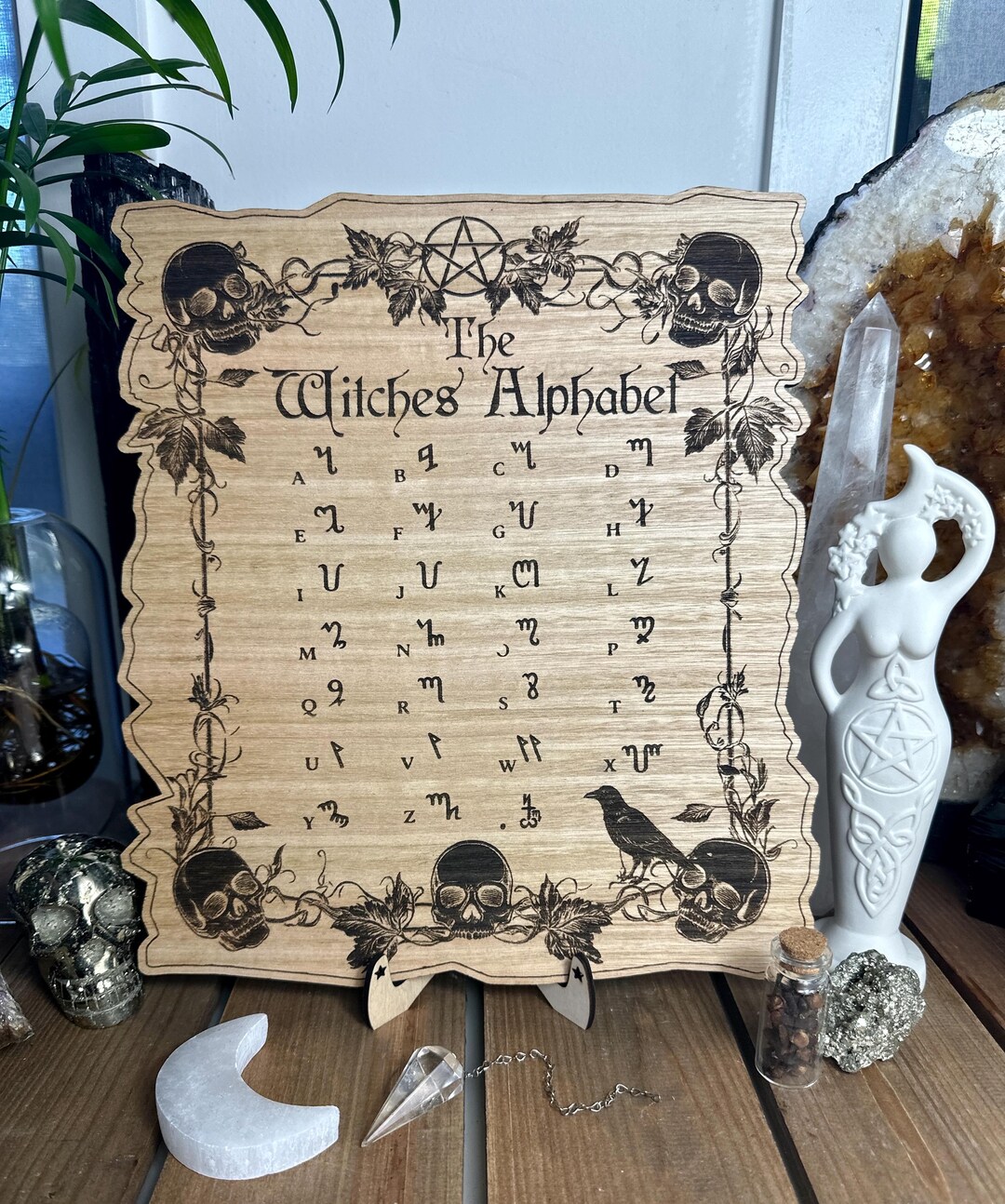 The Witches Alphabet Board | the Theban Alphabet - Etsy