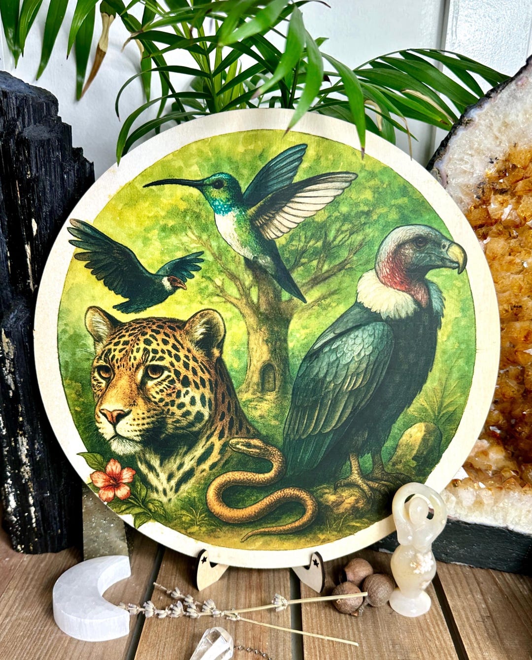 Shamanic Wheel | 4 Directions - Jaguar, Condor, Hummingbird, Serpent, 4 ...