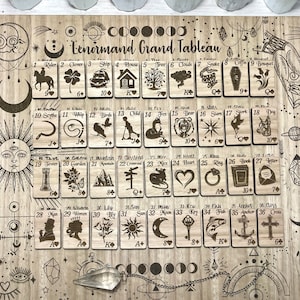 Lenormand Grand Tableau Board | Readings With Mini Wooden Lenormand ...