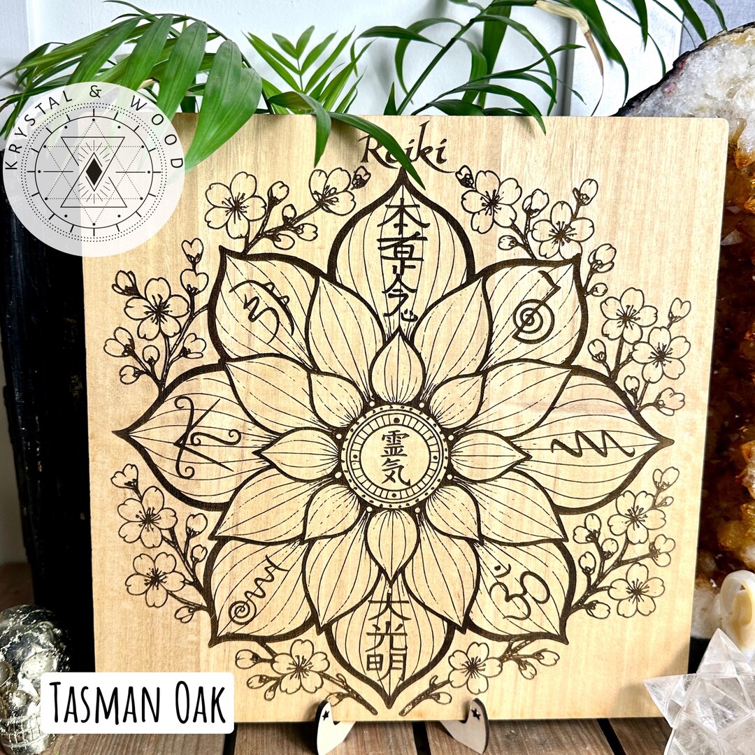Reiki Flower | Reiki Symbols | Cho Ko Rei | Usui |wooden Engraved - Etsy