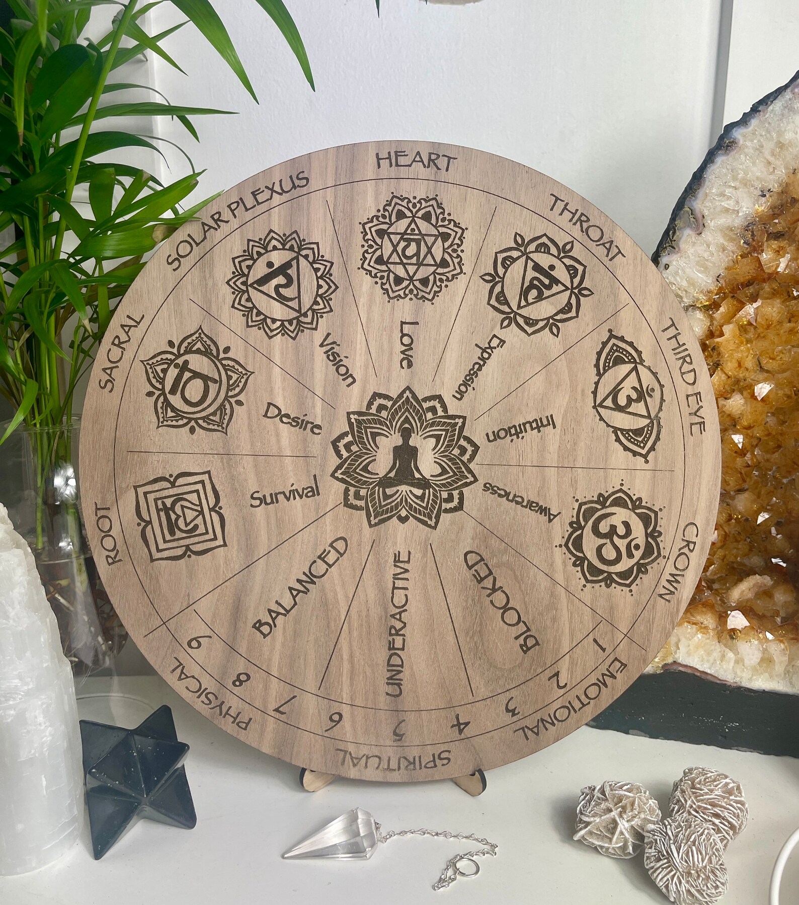 Chakra Balancing Pendulum/ Board - Locally Made - Etsy