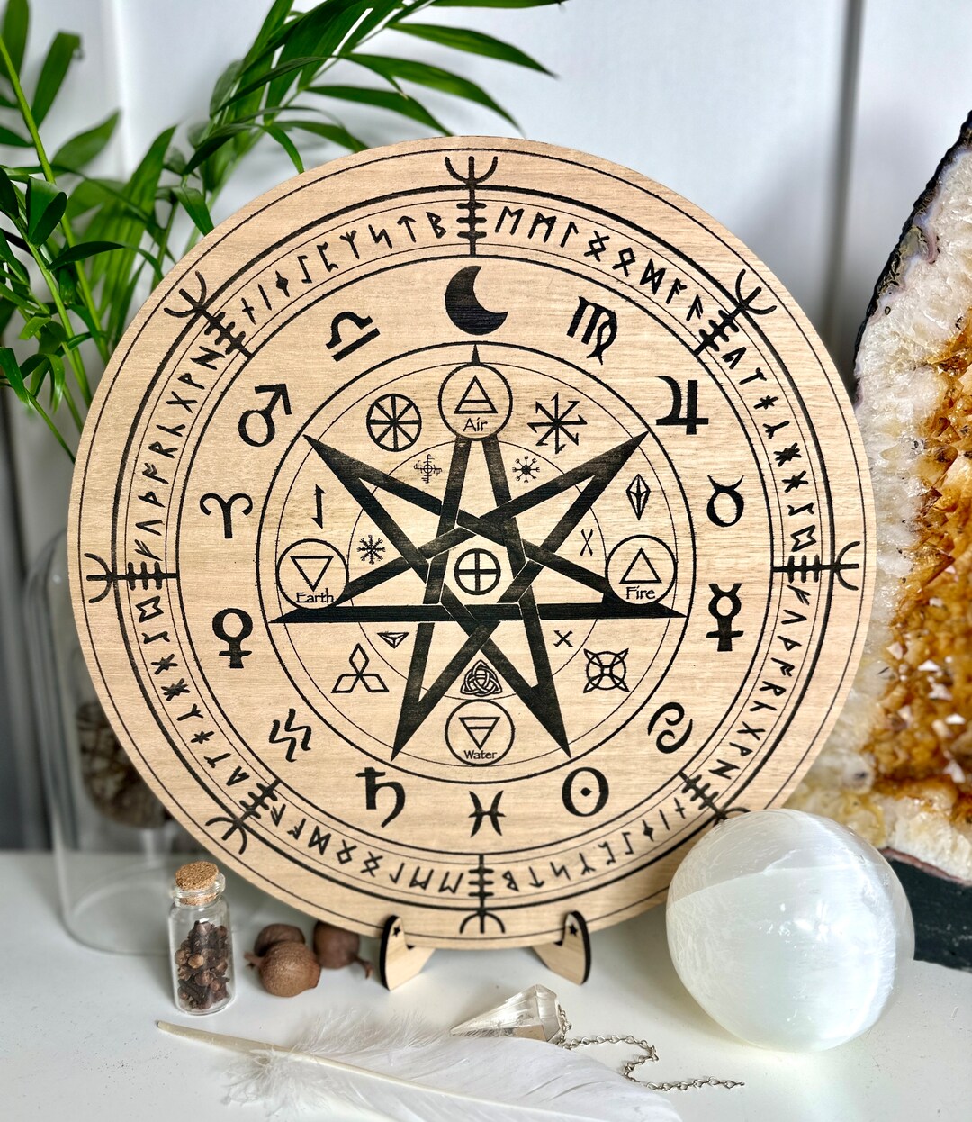 Wiccan Symbol of Protection | Earth Zodiac Wheel | Witchcraft | Wicca ...