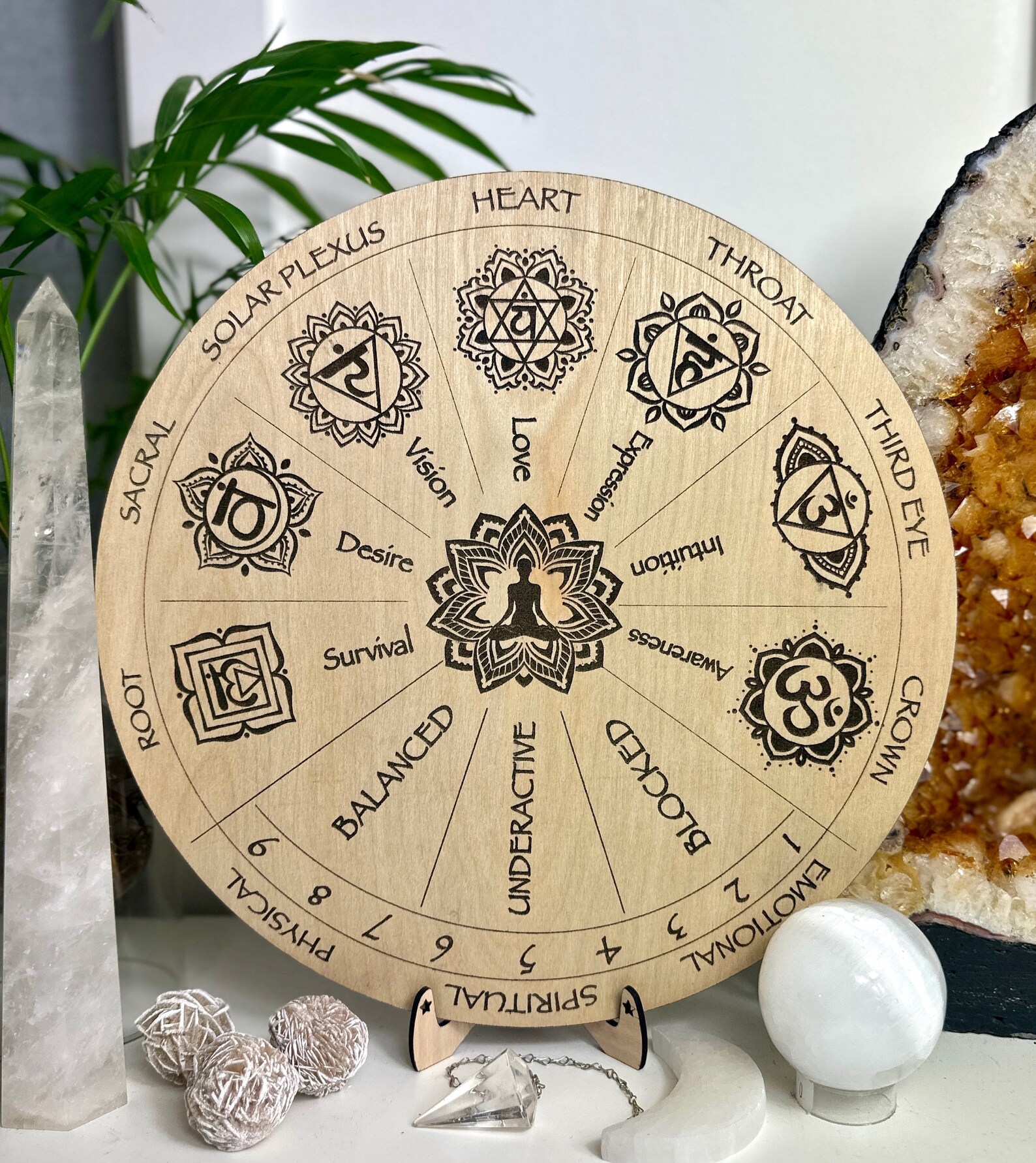 Chakra Balancing Pendulum/ Board - Locally Made - Etsy