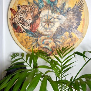 Shamanic Wheel | 4 Directions - Jaguar, Eagle, Hummingbird, Snake, 4 ...