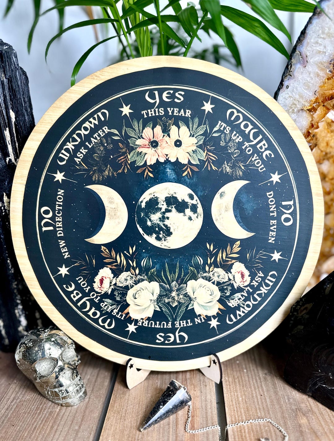 Triple Moon | Spirit | Divination | Pendulum Board | Sacred Altar ...