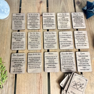 Reiki Symbols/wooden Cards / Meanings Various | Usui | Karuna ...