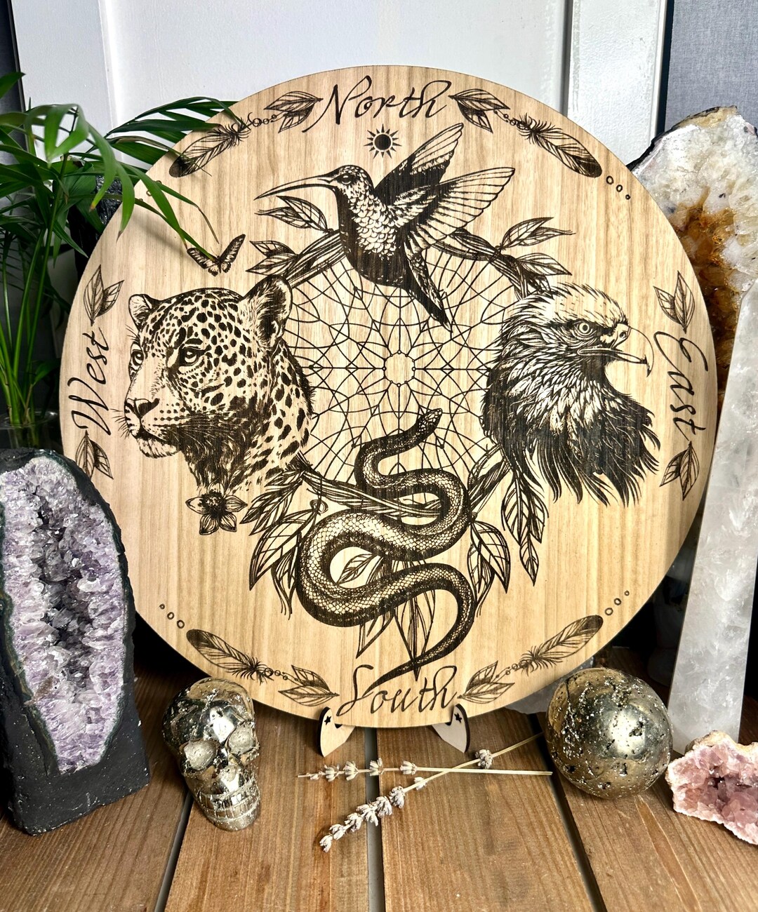 Shamanic Animal 4 Directions Board | Serpent | Jaguar | Hummingbird ...