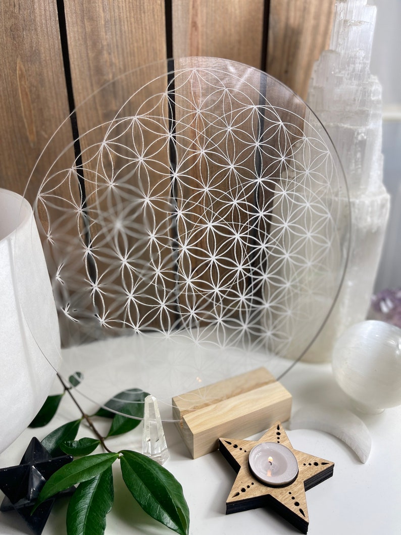 Flower of Life Variation | High Vibrational Pattern | Optional USB LED ...