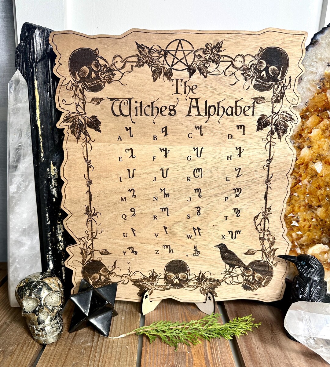 The Witches Alphabet Board the Theban Alphabet - Etsy