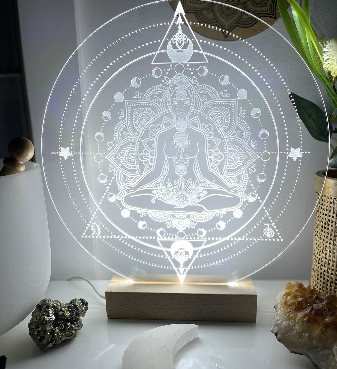 Reiki Healing Charkas Mandala Led Light - Etsy