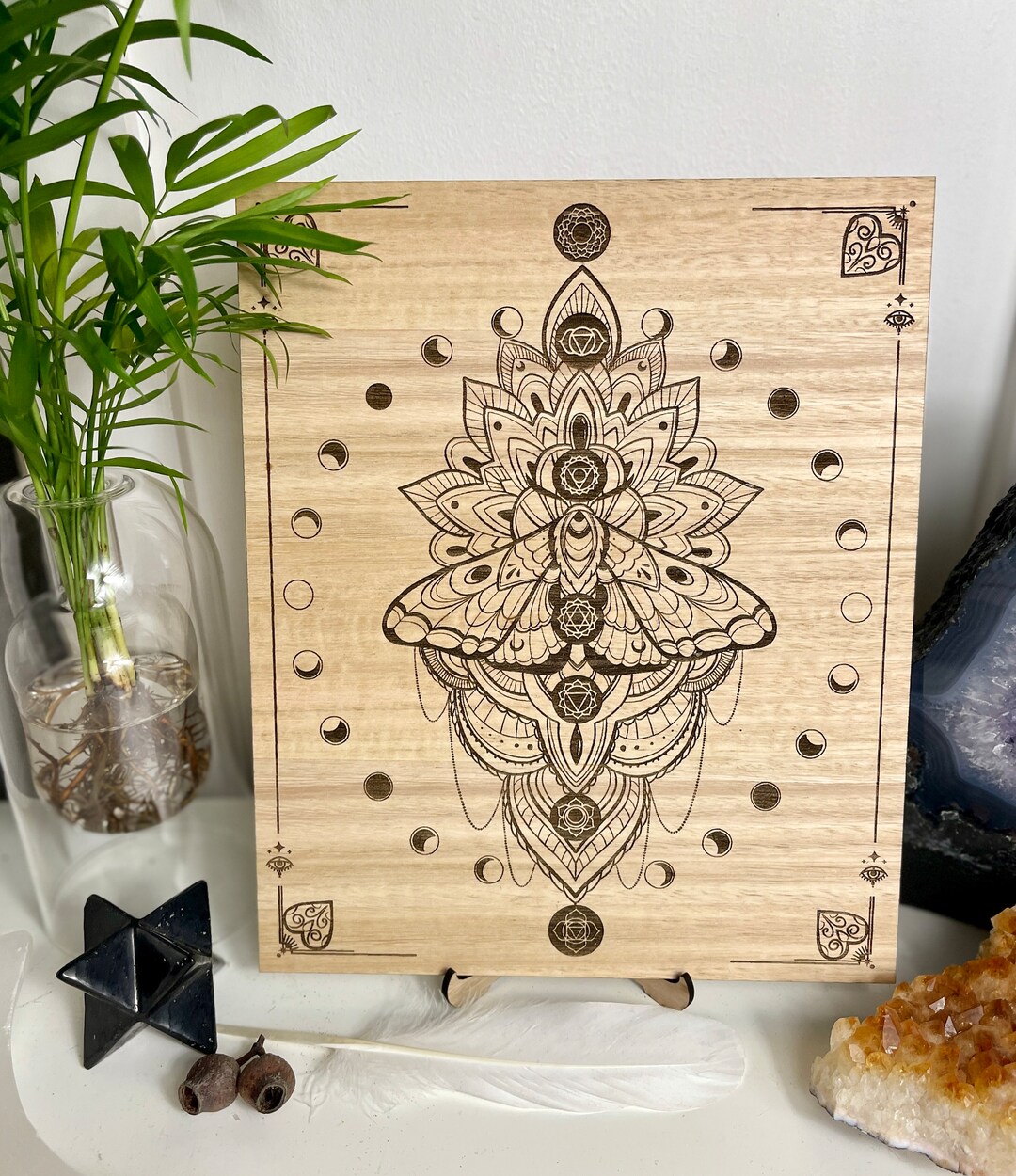 Butterfly Mandala With Chakras Reiki Board - Etsy