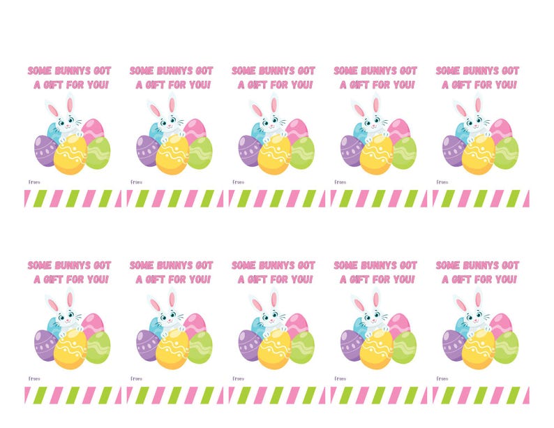 Easter Gift Tags Printables – 5 Unique Designs to Choose From – Instant ...