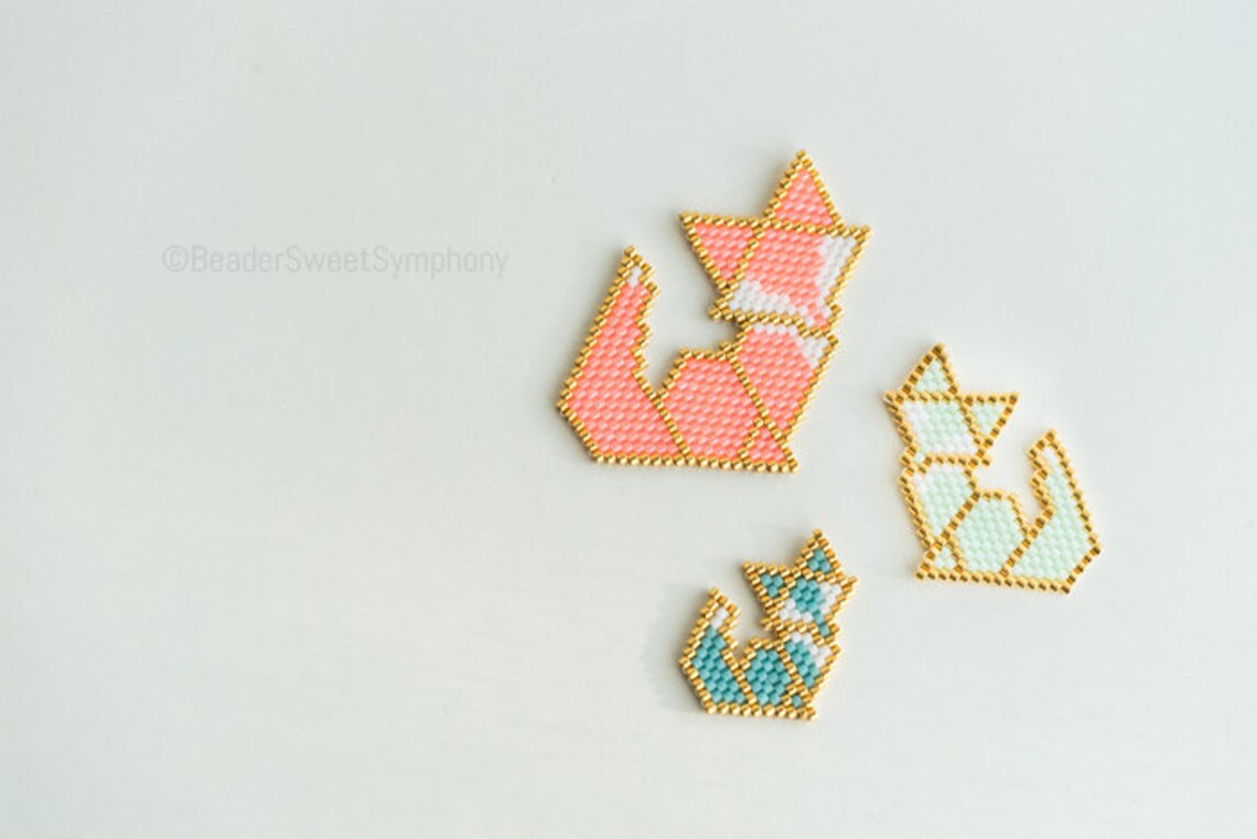 Fox Bead Pattern - 3 Sizes - Brick Stitch or Peyote Stitch - Etsy Ireland