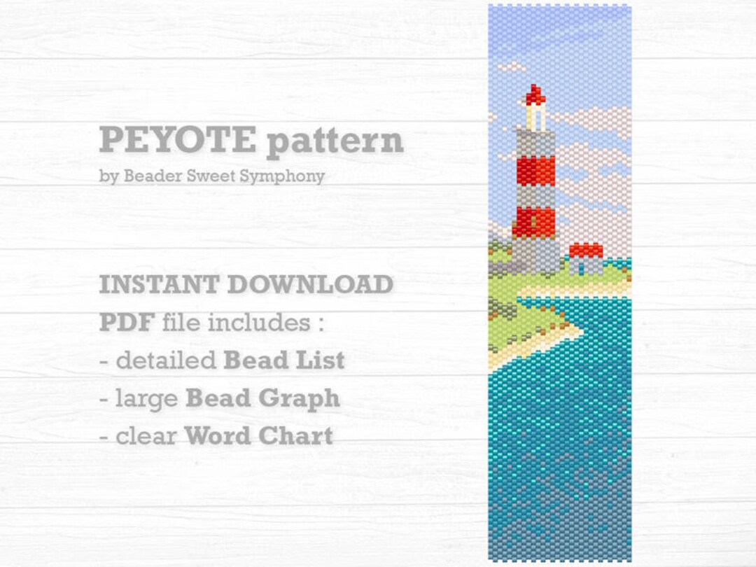 Lighthouse Peyote Bracelet Pattern - Beading Pattern - Etsy