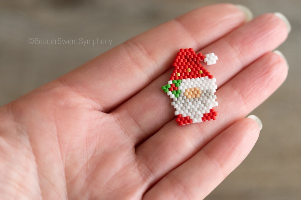 Santa Gnome - Christmas Brick Stitch Pattern - Etsy