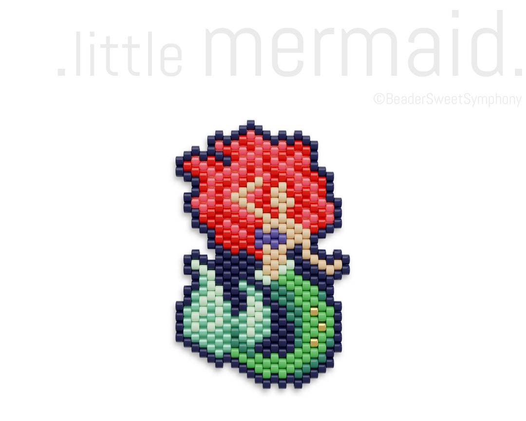 Little Mermaid Brick Stitch Pattern Mermaid Bead Pattern - Etsy