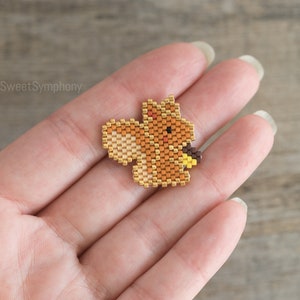 Squirrel Brick Stitch Pattern – Autumn Bead Pattern - Etsy