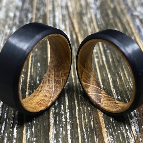 Whiskey Barrel Ring Oak and Carbon Fiber Ring | Etsy