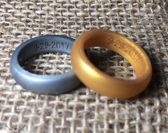 Personalized silicone ring | Etsy
