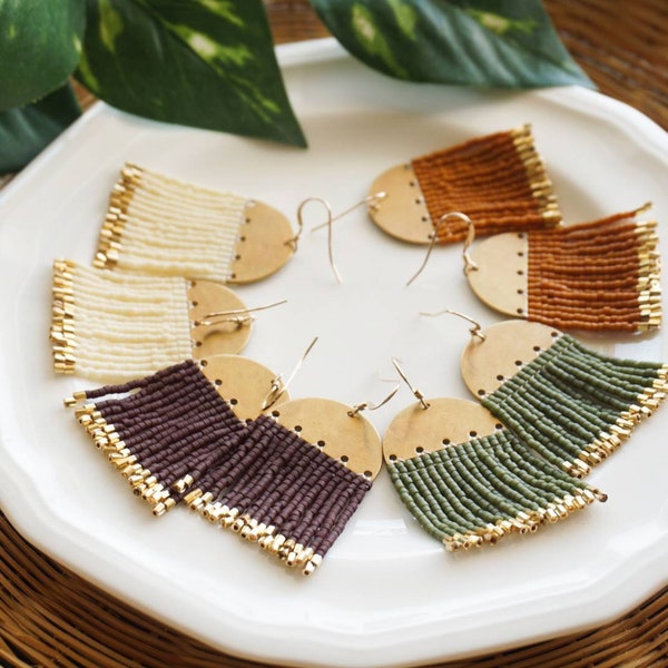 Earth Tone Earrings - Etsy