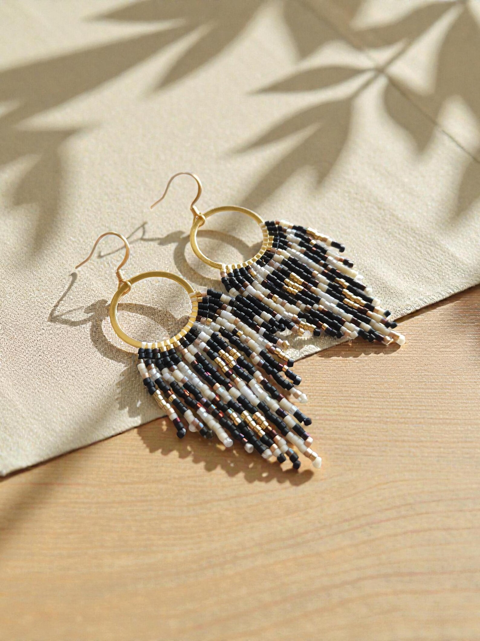 Sirga - Cheetah Print Fringe Earrings, Boho Handwoven Jewelry - Etsy