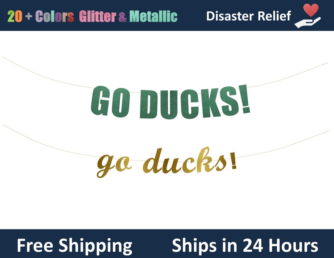 Go Ducks Banner Football Party Sign, College Football Party Decorations ...