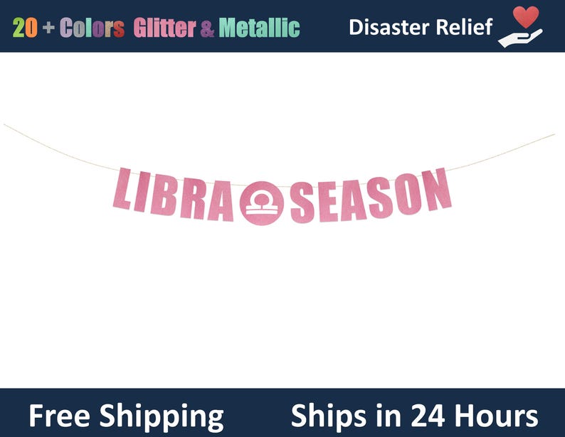 Libra Season Banner - Libra, Zodiac, Libra Birthday Decoration,star ...