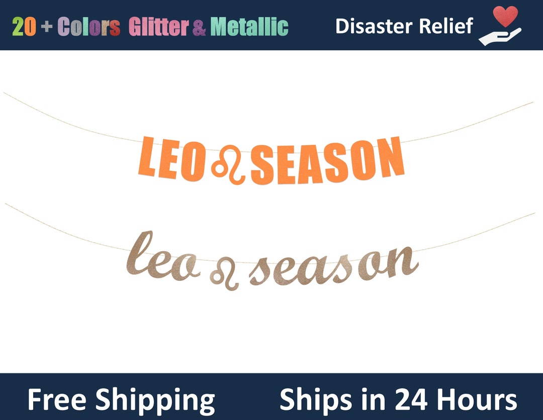 Leo Season Banner - Leo, Zodiac, Leo Birthday Decoration, Star Sign ...