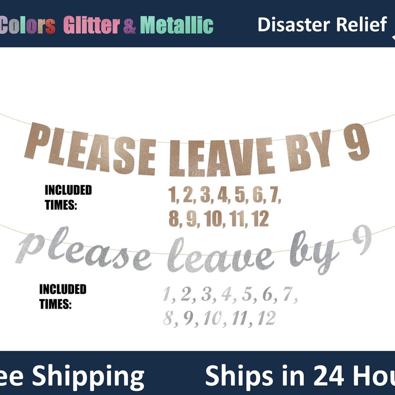 Please Leave by 9 - Etsy