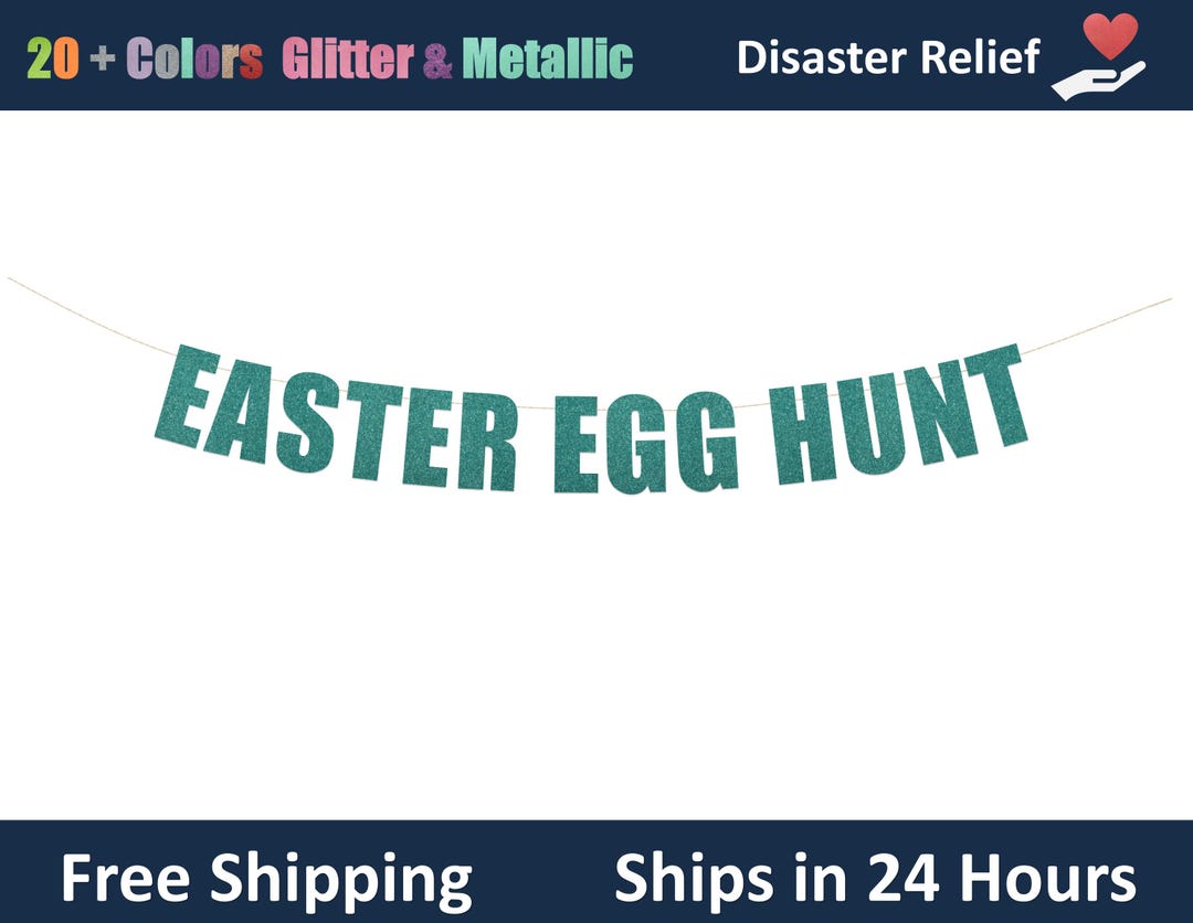 Easter Egg Hunt Banner - Easter Decor, Egg Hunt, Spring Party ...