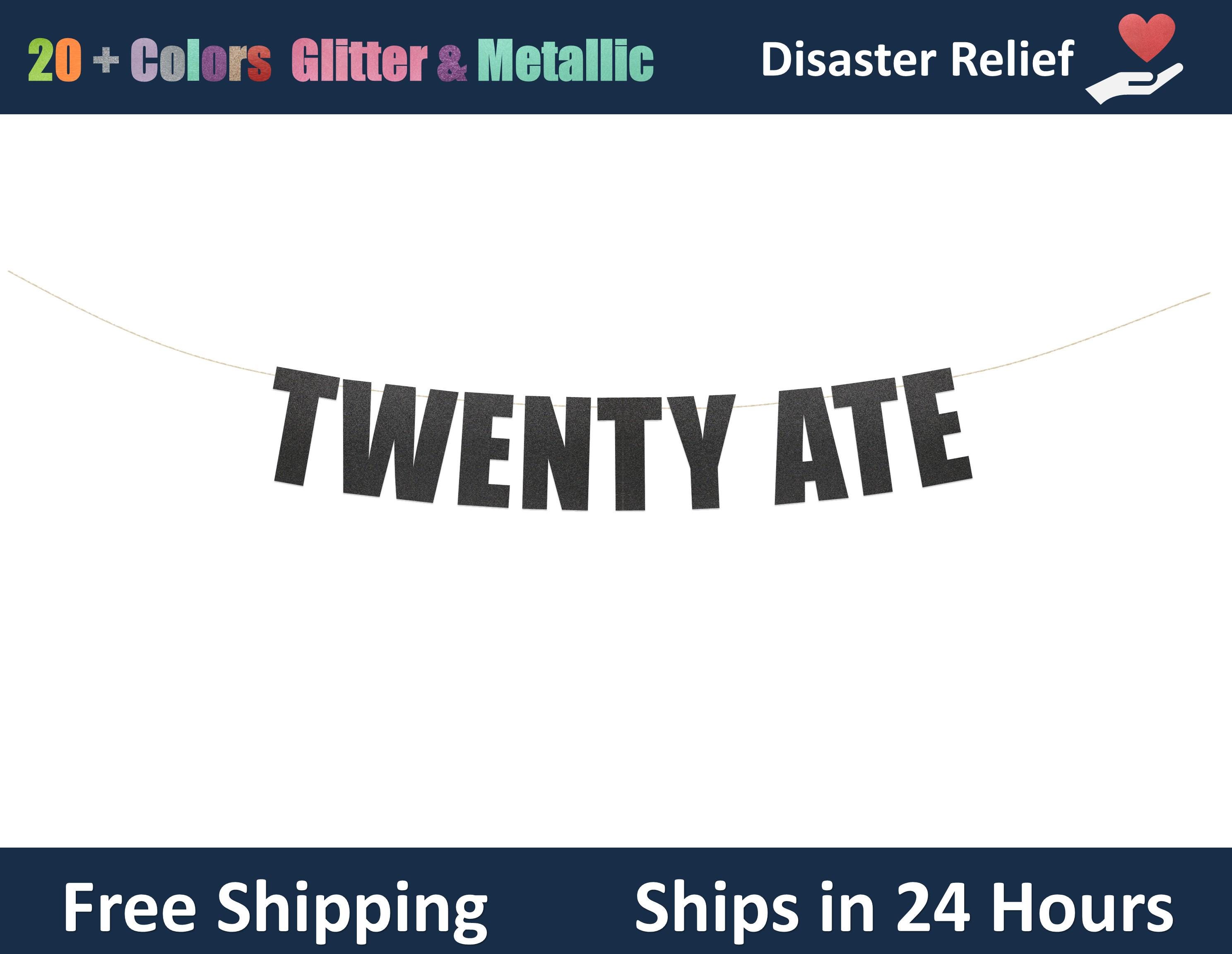 Twenty Ate Banner - 28th Birthday Party Banner, Birthday Party ...