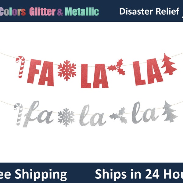 Fa La La Banner - Etsy