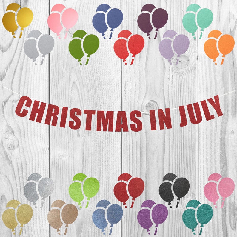 Christmas In July banner sign Merry Christmas in July Party | Etsy