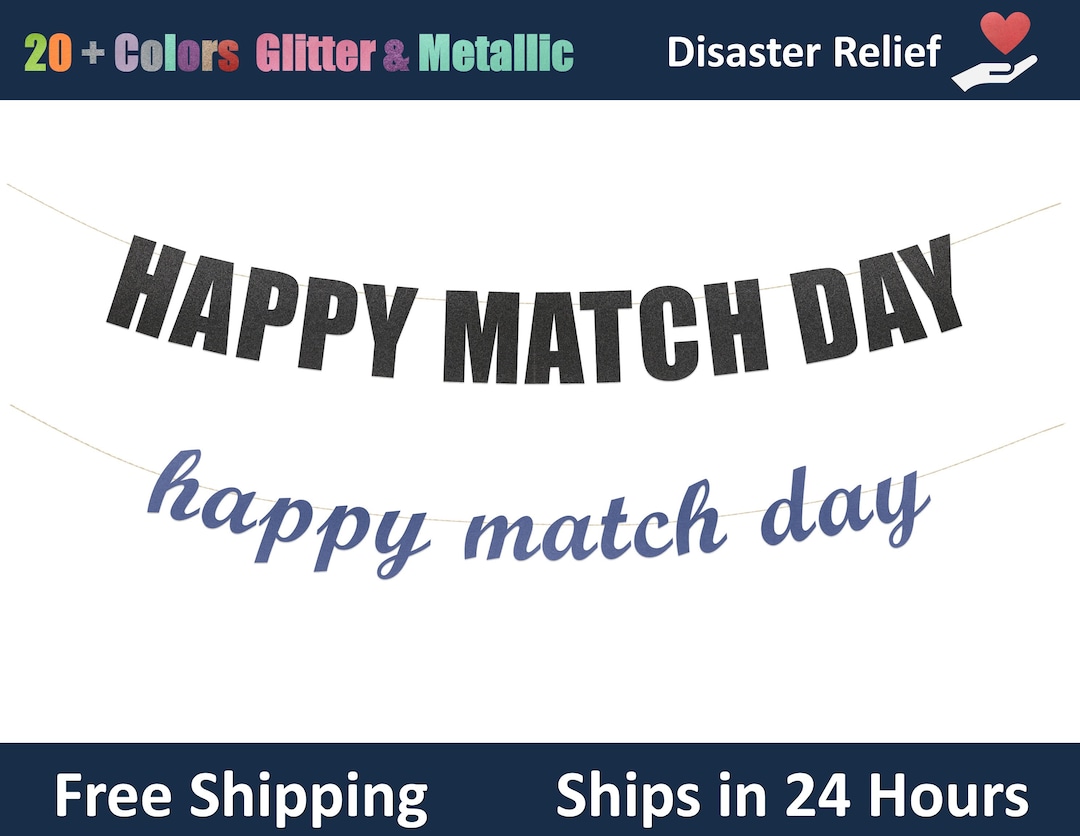 Happy Match Day Banner - Match Day Party, Med School Party Decorations ...