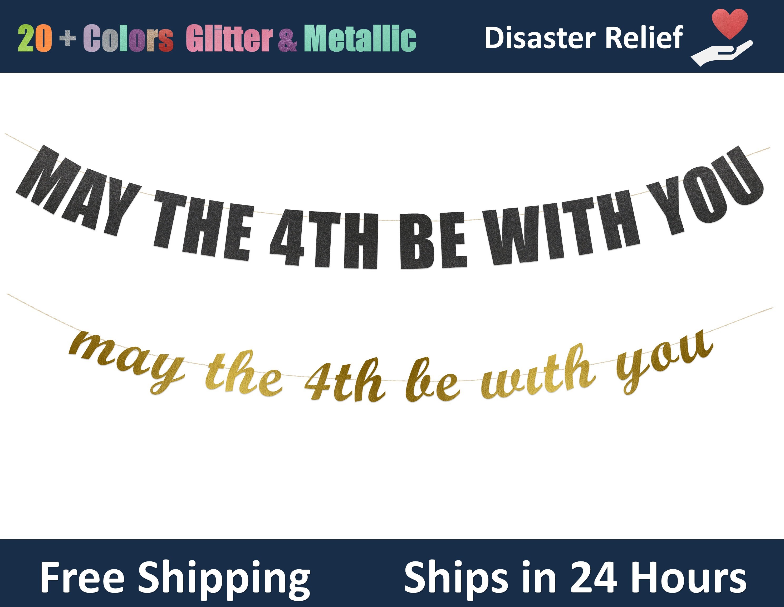 May the 4th Be With You Banner Star Wars Theme Birthday - Etsy