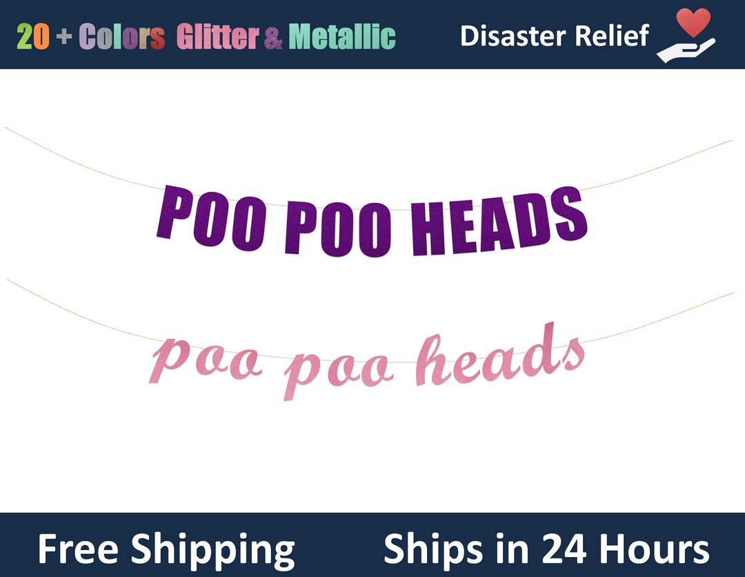 Poo Poo Heads Banner Vanderpump Rules Theme Birthday, Watch Party ...