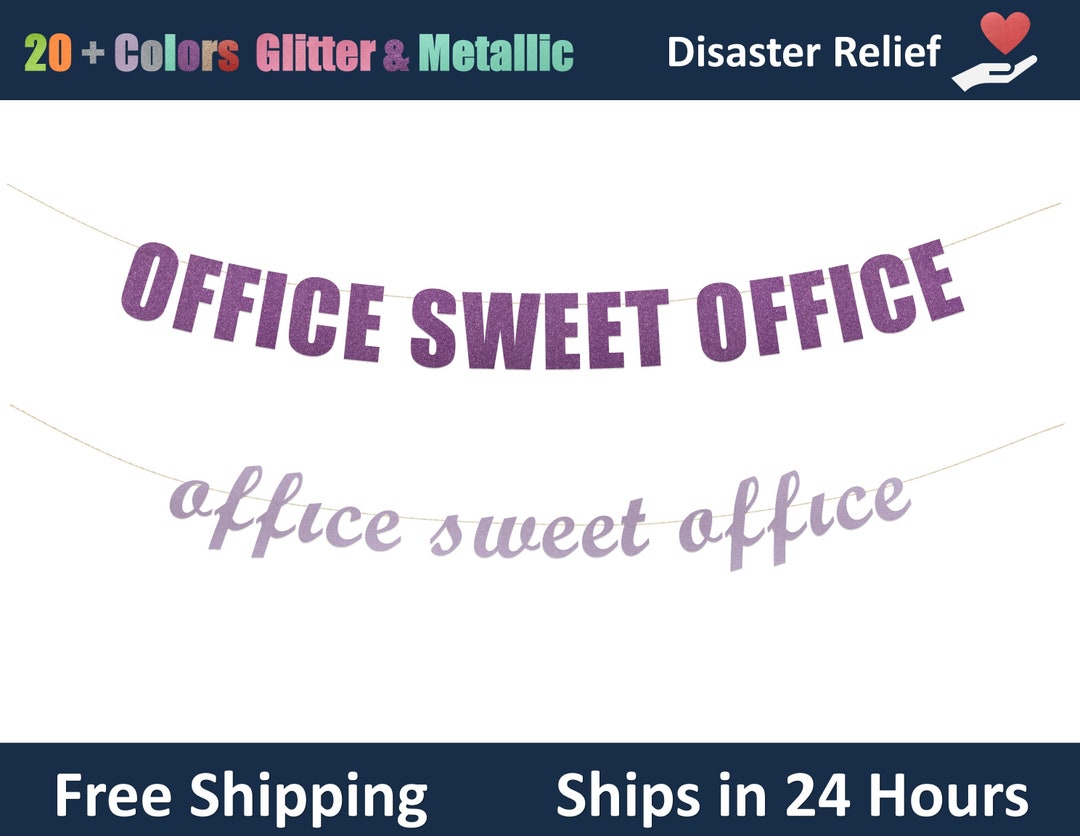 Office Sweet Office Banner - Office Decor, Funny Banner Sign, Cubicle ...
